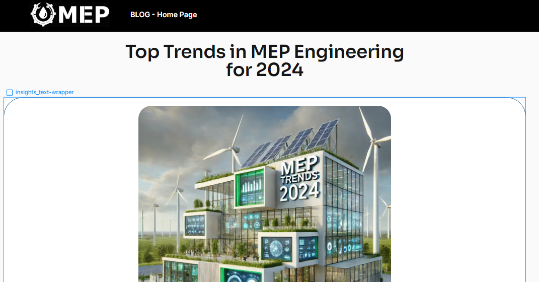 Top Trends in MEP Engineering for 2024 | MEP Blog